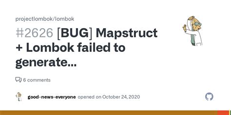 [bug] mapstruct lombok failed to generate implementation of mappers