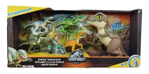 Set De Figuras Imaginext Invación De Raptors Jurassic World Envío Gratis