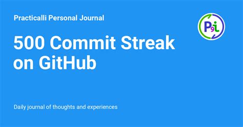 500 Commit Streak On Github Practicalli Personal Journal