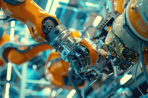 Premium Photo Robotic Arm For Smart Manufacturing Processes
