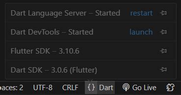 Flutter Dart Block For Language Server Is Flashing VsCode Is Also
