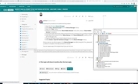 SAMD MINI By ROBOT DYNE NOT BEING DETECTED USB PORT CABLE PROPER Uploading Arduino Forum