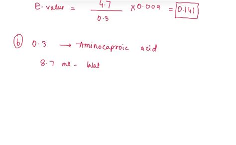 solved calculate the e values for each of the following given that