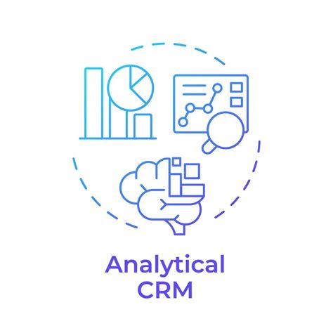 Analytical Crm Blue Gradient Concept Icon Data Mining Predictive Analytics Customer Behavior