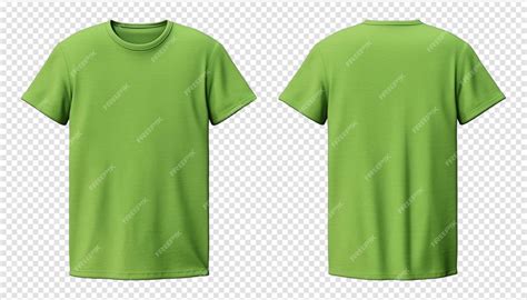 Premium Psd Light Green Mens Tshirt Mockup Template With Front And