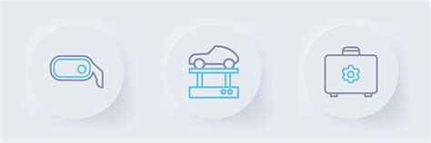 라인 도구 상자 리프트에서 자동차 수리 및 자동차 백미러 아이콘을 설정합니다 벡터 거울에 대한 스톡 벡터 아트 및 기타 이미지 거울 건설 기계류 건설 산업 Istock