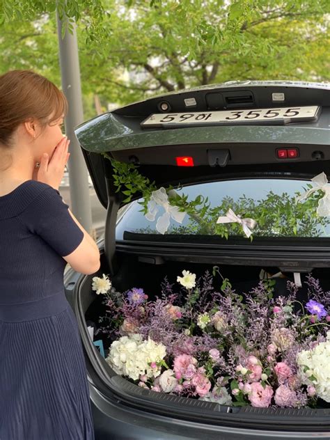 트렁크프로포즈 프로포즈 프로포즈 트렁크프로포즈 강남꽃집 원더플라워 네이버 블로그