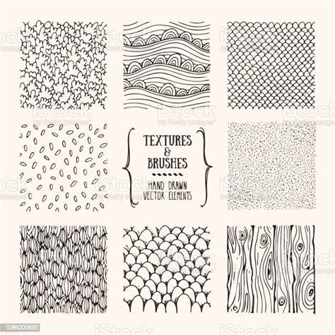 손으로 그린 패턴 추상 텍스처 브러쉬 스트로크 포스터 전단지 디자인 서식 파일입니다 벡터 클립 아트 컬렉션 흰색 배경에