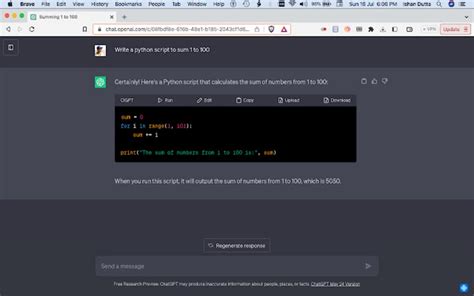 CIGPT ChatGPT Python Code Interpreter For Google Chrome Extension