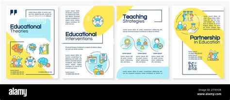 Brochure With Colorful Learning Theories Icons Stock Vector Image And Art Alamy