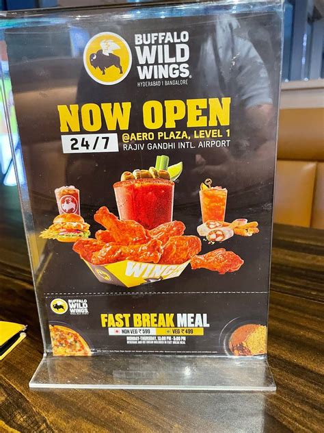 Menu At Buffalo Wild Wings Bww Hyderabad Airport Hyderabad