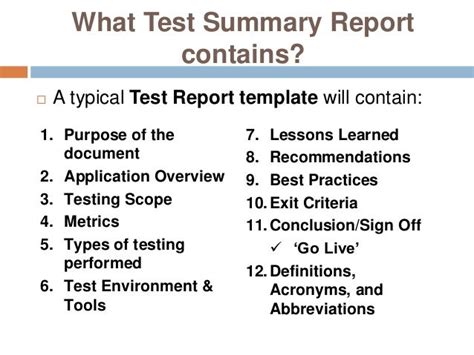 software testing report
