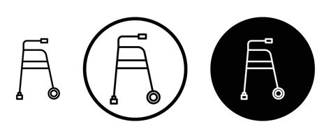 Walker Line Icon Set 47090216 Vector Art At Vecteezy