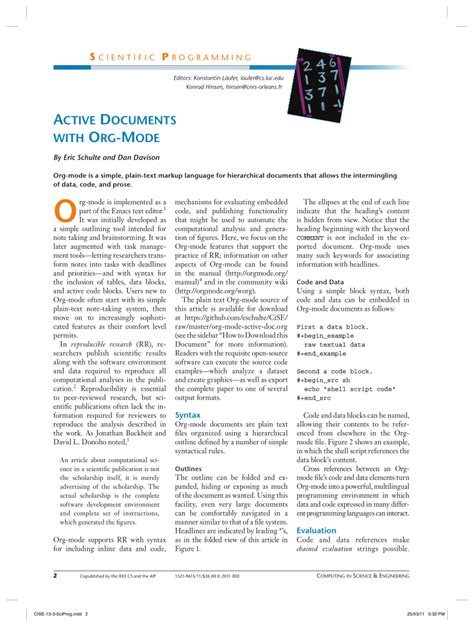 Pdf Active Documents With Org Mode