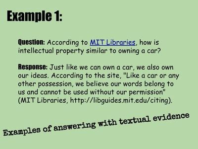 Lesson 2 What Do I Include When Citing Textual Evidence How Do I Use Textual Evidence