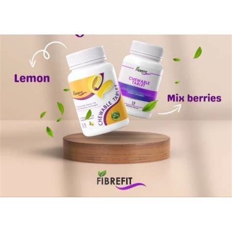 Fibrefit Chewable Tablet Mixberry Lemon Shopee Malaysia