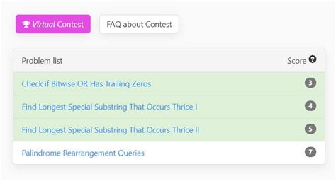 Leetcode Challenges Leetcode Codingjourney Contest