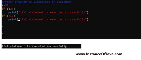 If Statement In Python Example Program InstanceOfJava