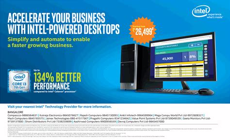 Intel Core I3 7th Generation Accelerate Your Business With Intel Powered Desktops Ad Advert