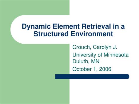 ppt dynamic element retrieval in a structured environment powerpoint