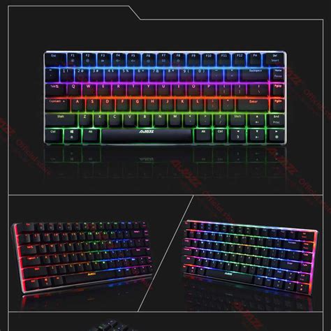 Ajazz AK33 Ergonomic Mechanical Keyboard Black