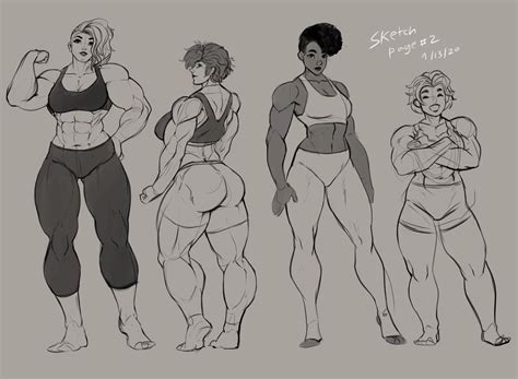 Buff Ladies Sketches 2 Of 4 By Wmdiscovery93 On Deviantart