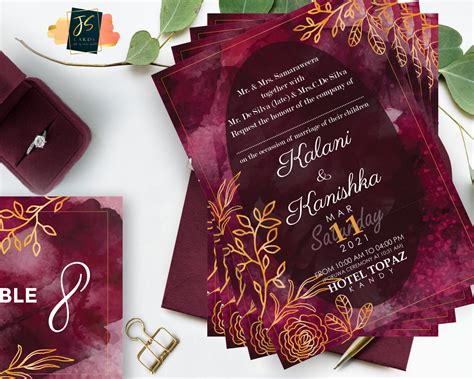 Js Cards 💙 Unique Wedding Invitation Designs 💙 Js Cards