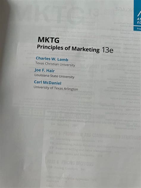 Mktg 13e Principles Of Marketing Lamb Hair Mcdaniel Hobbies