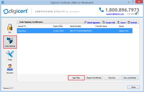Winqual Exe File Code Sign Using The Digicert Certificate Utility
