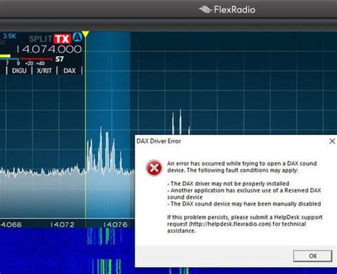 DAX Error Otherwise Working FlexRadio Community