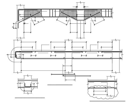 Autocad Drawing File Having The Plan Of Beam Column Reinforcement