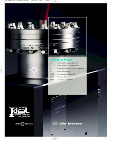 PDF Agilent Ion Pumps Ideal Vacuum Files Brochures Agilent Ion Pump Evolution