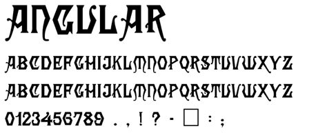 Angular Font Techno Various