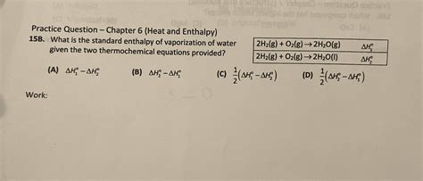 Solved Practice Question Chapter 6 Heat And Enthalpy