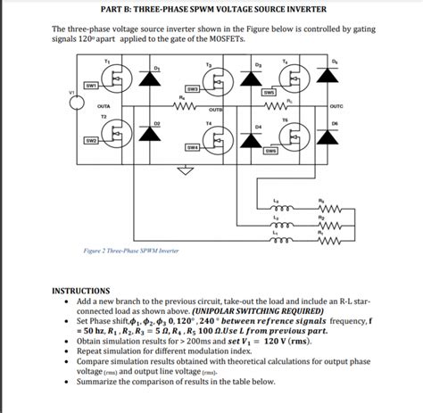 Part B Three Phase Spwm Voltage Source Inverter The