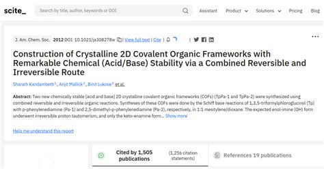 Construction Of Crystalline 2d Covalent Organic Frameworks With Remarkable Chemical Acidbase Construction Of Crystalline 2d Covalent Organic Frameworks With Remarkable Chemical Acidbase