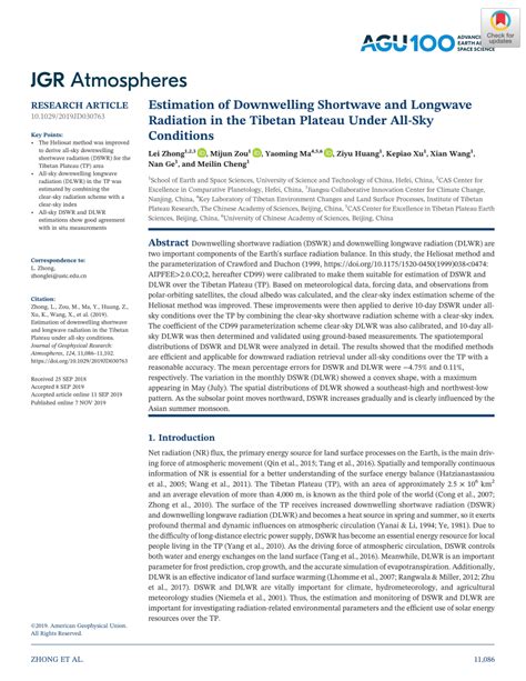 Pdf Estimation Of Downwelling Shortwave And Longwave Radiation In The