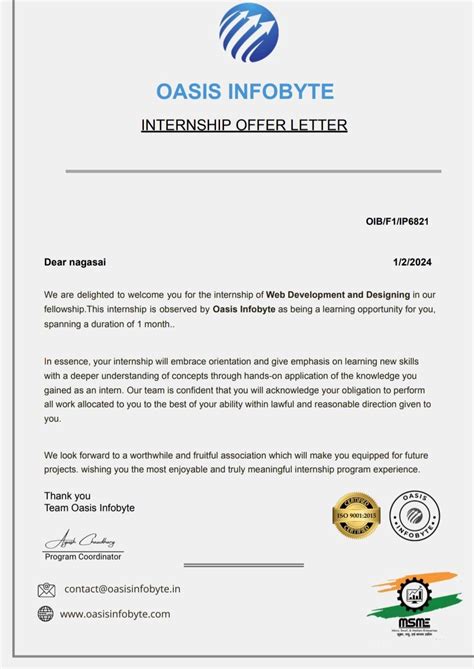 Nagasai Isukapalli On Linkedin Oasisinfobyte Internship Webdevelopment Oasisinfobyteinternship