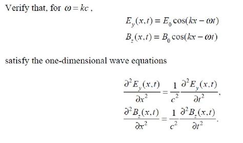 Solved Verify That For Omega Kc E Y X T E 0 Cos Kx