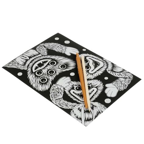 Набор для детского творчества МультиАРТ Гравюра монстры зубастики цветная купить по цене 179 ₽ в