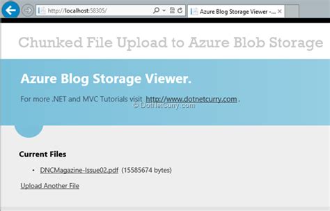 Uploading Big Files To Azure Storage From Aspnet Mvc Dotnetcurry