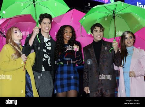 New York NY USA 11th Feb 2020 Meg Donnelly Milo Manheim Chandler Kinney Pearce Joza And