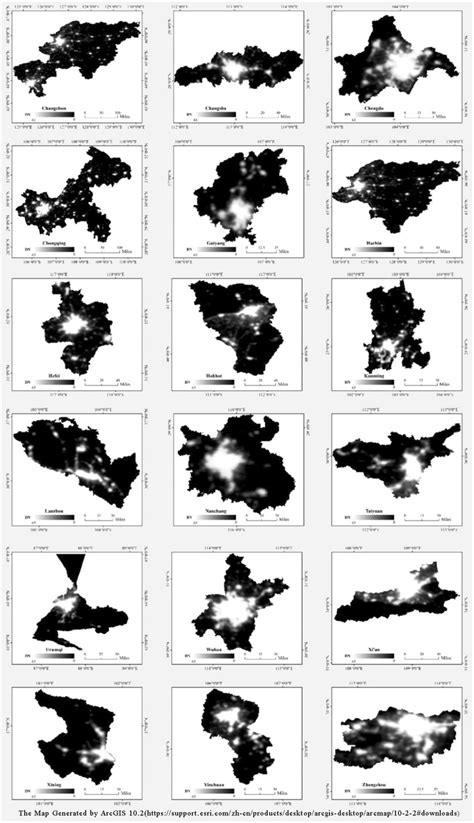 the 2013 dmsp ols data of the 18 inland provinces and provincial