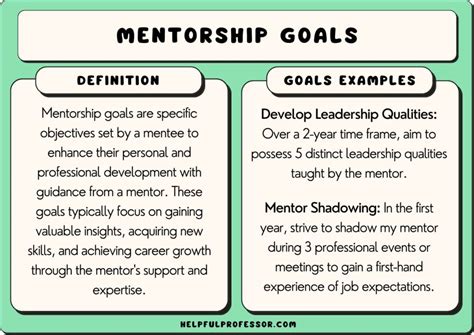 Goals For Mentorship
