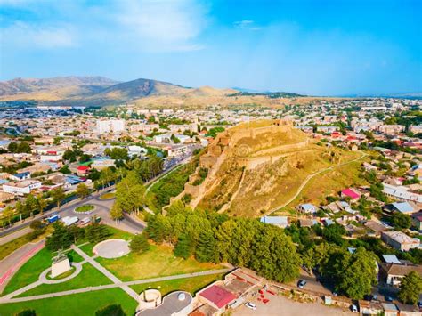 Gori Fortress Aerial Panoramic View Georgia Stock Image Image Of