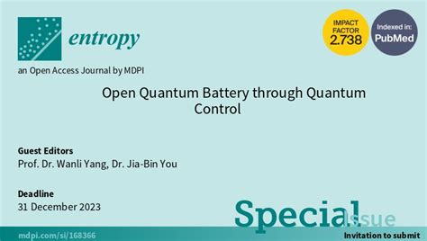 Entropy Mdpi On Linkedin Specialissue Quantumbatteries Chargingpower Openquantumsystem