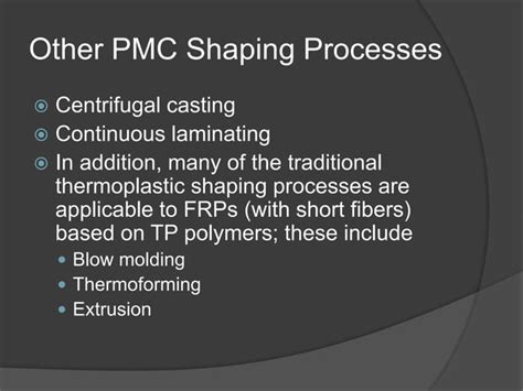 Ch 15 Shaping Processes For Polymer Matrix Composites Ppt