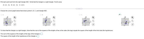 Solved Plot Each Point And Form The Right Triangle Abc
