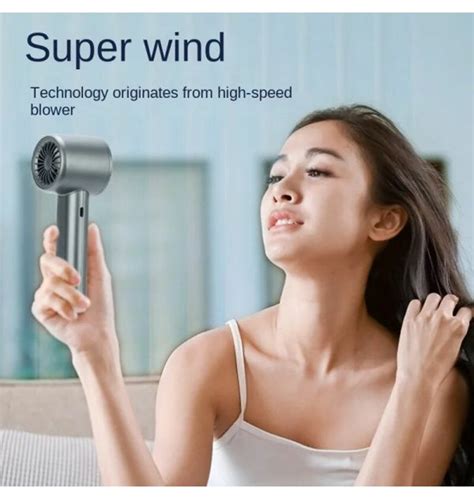 휴대용 핸드 선풍기 120 풍속 미니 블레이드리스 핸드헬드 충전식 개인 고속 팬 전기 속눈썹 티몬