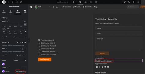 Lead Generation Counter Hyperlink Design